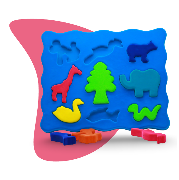 3D Shape Sorter – Animal Puzzle with Bright Shapes